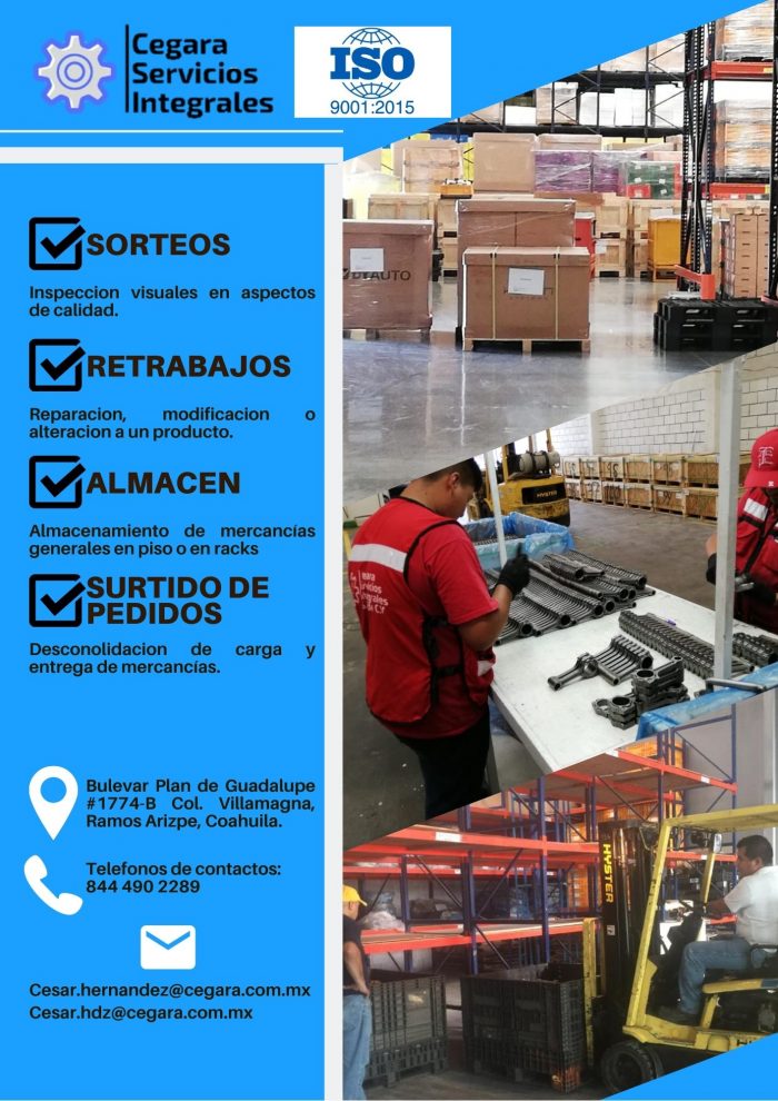 sorteadora en saltillo - Cegara Servicios Integrales